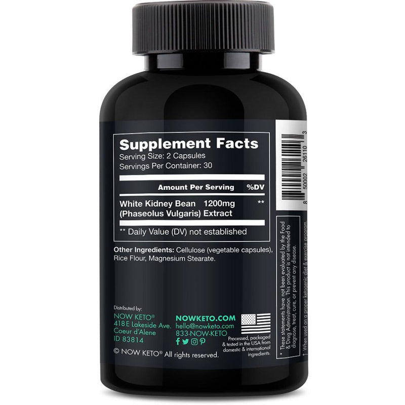 Keto+EDGE Weight Loss Carb Blocker | White Kidney Bean Extract - NOW KETO